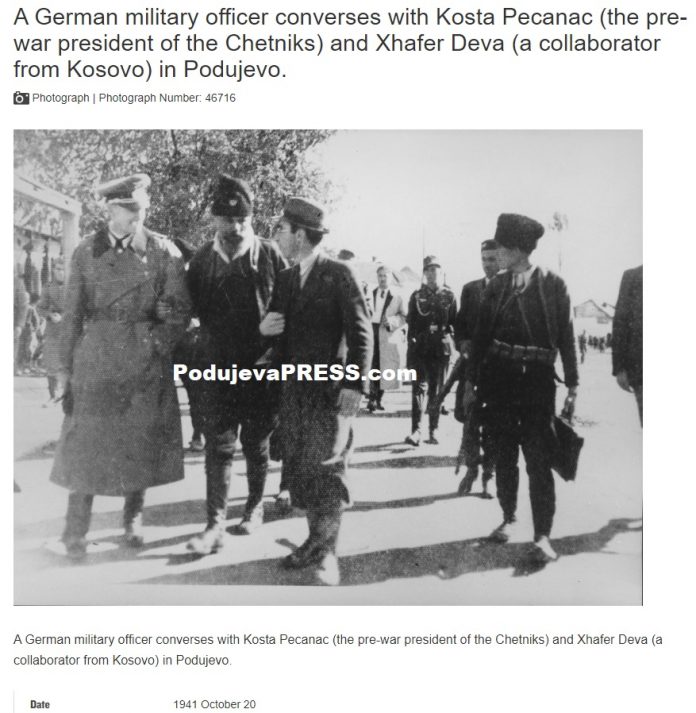 Xhafer Deva me Kosta Peçancin në Podujevë në vitin 1941 | PAMJE ...